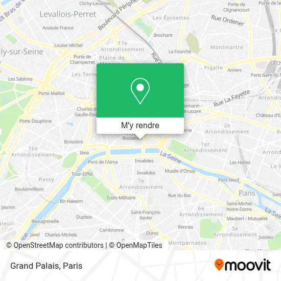 Comment aller à Grand Palais à Paris en métro, bus, train ou RER