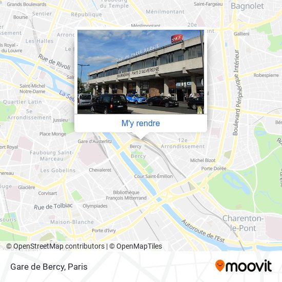 Comment aller à Gare de Bercy à Paris en métro, bus ou RER