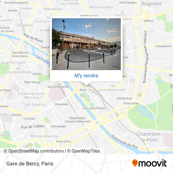 Comment aller à Gare de Bercy à Paris en métro, bus ou RER