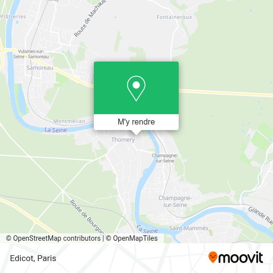 Comment aller à Edicot à Thomery en bus, train ou RER
