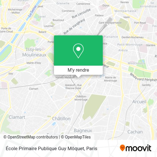 Comment aller à École Primaire Publique Guy Môquet à Malakoff en métro ...