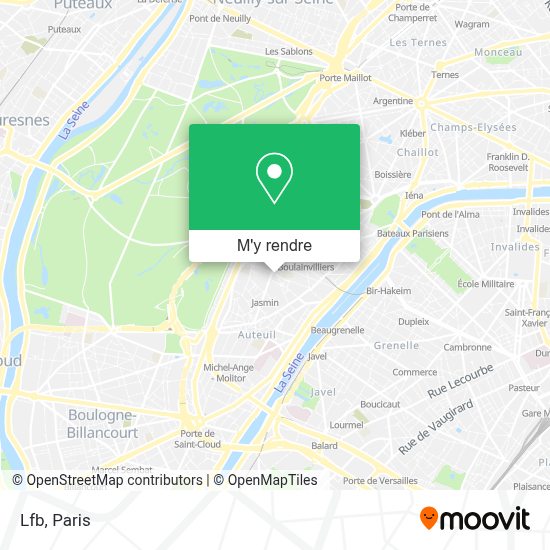 Comment aller à Lfb à Paris en métro, bus, RER, tram ou train