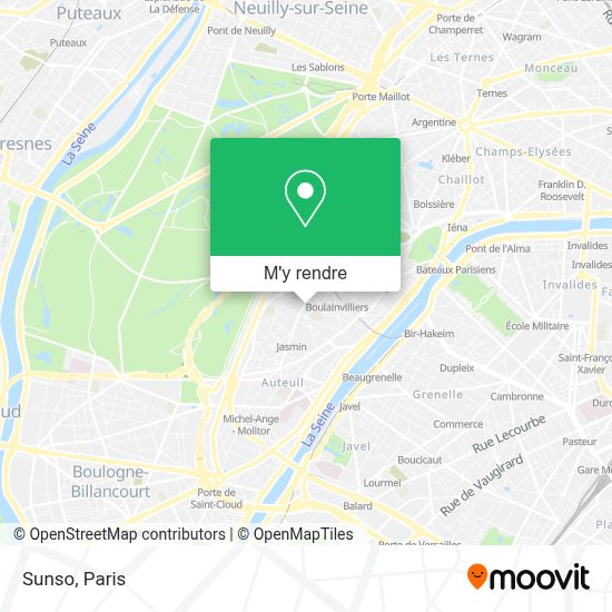 Comment aller à Sunso à Paris en métro, bus, RER, tram ou train