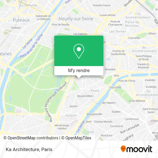 Comment aller à Ka Architecture à Paris en métro, bus, RER ou tram