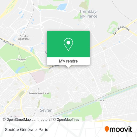 Comment aller à Société Générale à Villepinte en bus, RER, tram ou train