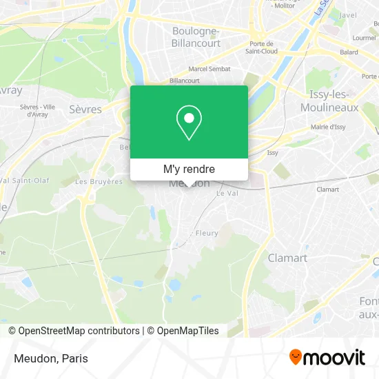 Comment aller à Meudon en bus, métro, RER ou train