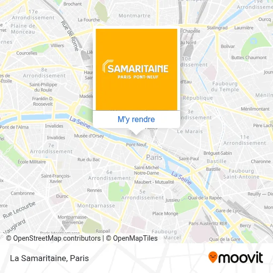 Comment aller à La Samaritaine à Paris en métro, bus, RER ou tram
