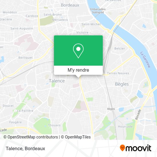 Comment aller à Talence en bus, tram ou train