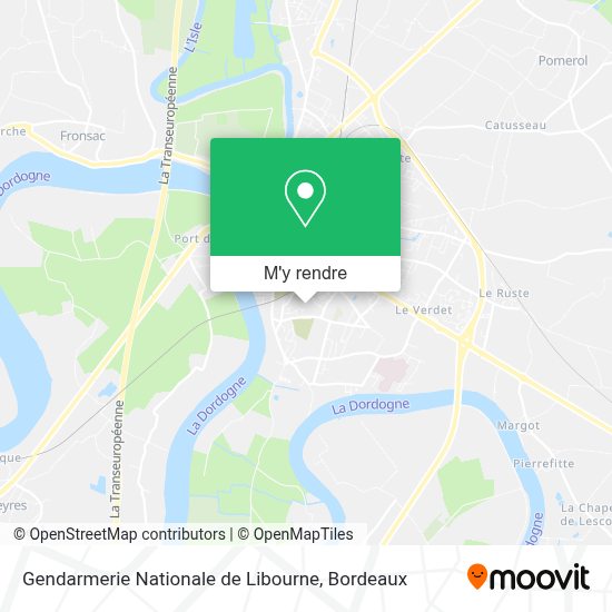 Comment aller à Gendarmerie Nationale de Libourne en bus, train ou tram