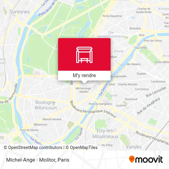 Michel-Ange - Molitor - Itinéraires, horaires et tarifs