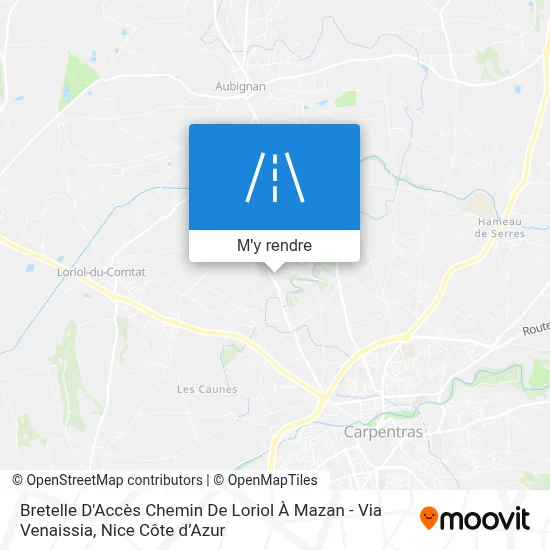 Comment aller à Bretelle D'Accès Chemin De Loriol À Mazan - Via ...