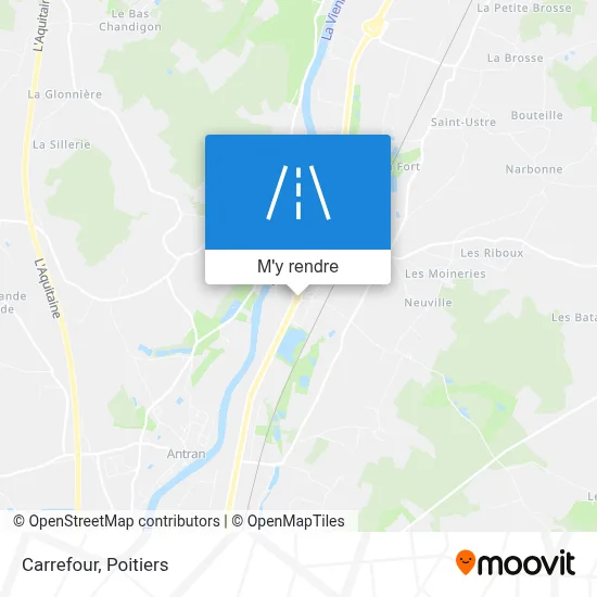 Comment aller à Carrefour, Châtellerault en bus ou train?