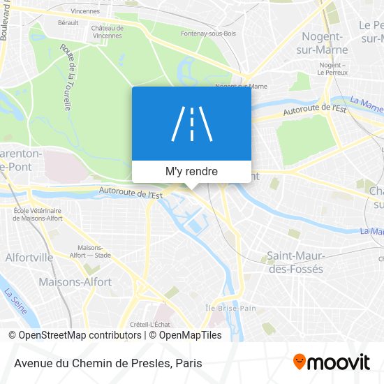 Comment aller à Avenue du Chemin de Presles, Saint-Maurice en RER, bus ...