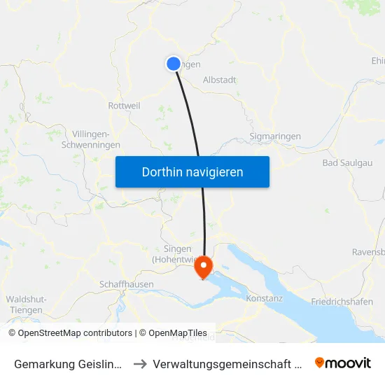 Gemarkung Geislingen nach Verwaltungsgemeinschaft Höri mit öffentlichen ...