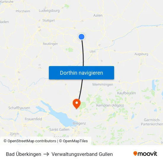 Bad Überkingen nach Verwaltungsverband Gullen mit öffentlichen ...