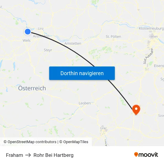 Fraham nach Rohr Bei Hartberg mit öffentlichen Verkehrsmitteln