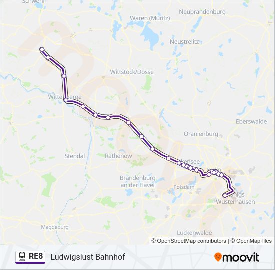 re8 Route: Schedules, Stops & Maps - Ludwigslust Bahnhof (Updated)