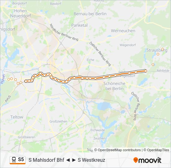 S5 Route: Fahrpläne, Haltestellen & Karten - S Charlottenburg Bhf ...