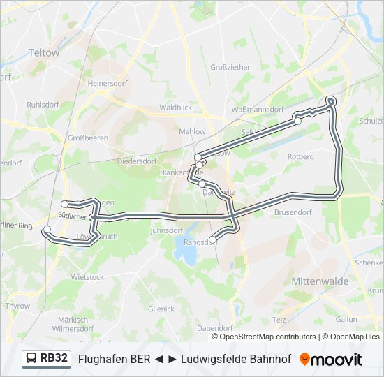 rb32 Route: Schedules, Stops & Maps - Rangsdorf Goethestr. (Updated)