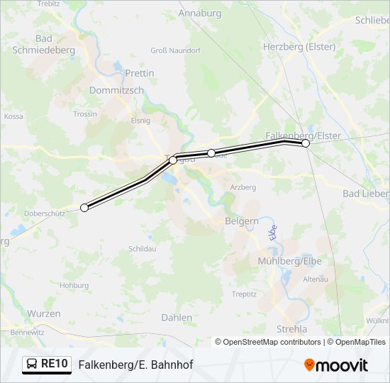 re10 Route: Schedules, Stops & Maps - Falkenberg/E. Bahnhof (Updated)