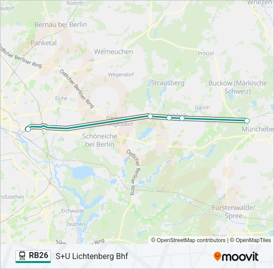 rb26 Route: Schedules, Stops & Maps - S+U Lichtenberg Bhf (Updated)
