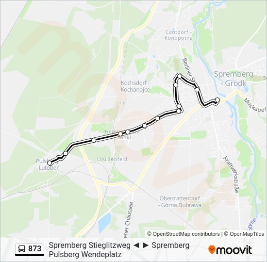 873 Route: Fahrpläne, Haltestellen & Karten - Spremberg Busbahnhof ...
