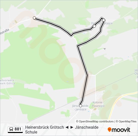 881 Route: Schedules, Stops & Maps - Jänschwalde Dorf (Updated)