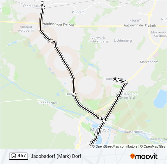 457 Route: Schedules, Stops & Maps - Jacobsdorf (Mark) Dorf (Updated)