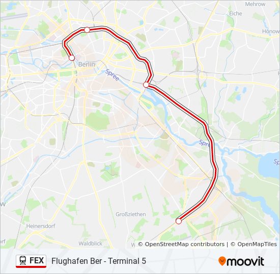 fex Route: Fahrpläne, Haltestellen & Karten - Flughafen Ber - Terminal ...