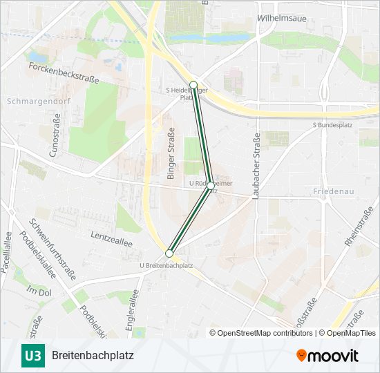 u3 Route: Schedules, Stops & Maps - Breitenbachplatz (Updated)