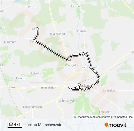 471 Route: Fahrpläne, Haltestellen & Karten - Luckau Matschenzstr ...