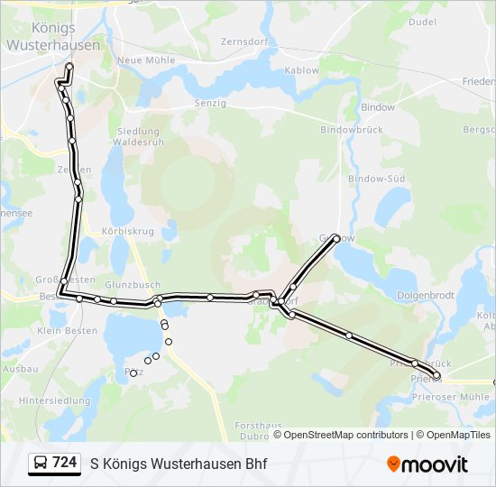 724 Route: Fahrpläne, Haltestellen & Karten - S Königs Wusterhausen Bhf ...