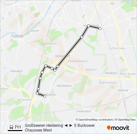 711 Route: Fahrpläne, Haltestellen & Karten - Großbeeren Bahnhofstr ...