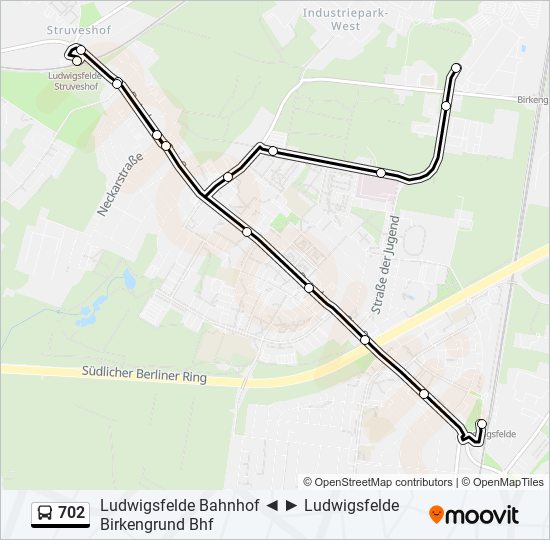 702 Route: Fahrpläne, Haltestellen & Karten - Ludwigsfelde Bahnhof ...