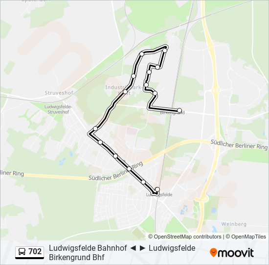 702 Route: Fahrpläne, Haltestellen & Karten - Ludwigsfelde Bahnhof ...
