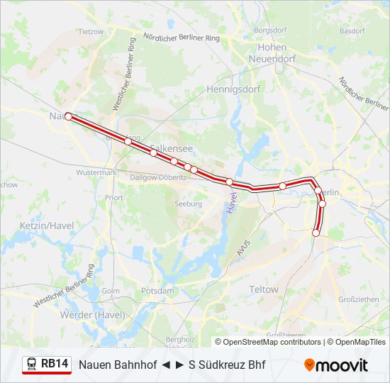 rb14 Route: Schedules, Stops & Maps - Nauen Bahnhof (Updated)