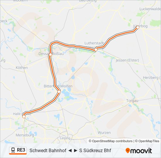 re3 Route: Schedules, Stops & Maps - Halle (Saale) Hauptbahnhof (Updated)