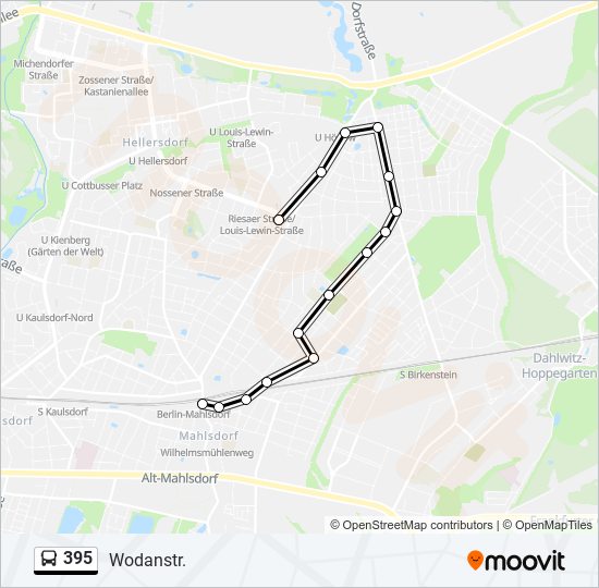 395 Route: Schedules, Stops & Maps - S Mahlsdorf Bhf (Updated)