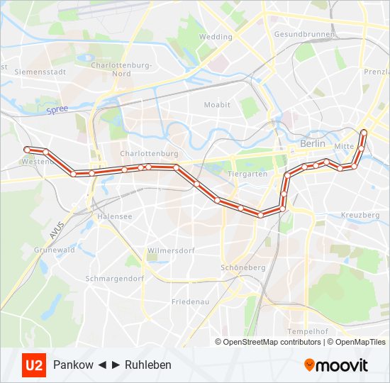 u2 Route: Fahrpläne, Haltestellen & Karten - Alexanderplatz Bhf ...