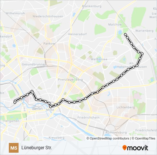 m5 Route: Schedules, Stops & Maps - Hohenschönhausen, Zingster Str ...