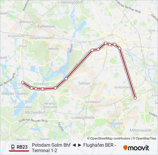 rb23 Route: Schedules, Stops & Maps - Flughafen Ber - Terminal 1-2 ...