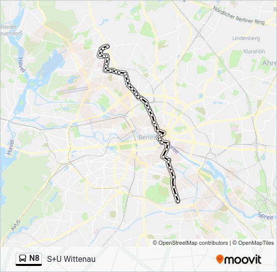 N8 Route: Schedules, Stops & Maps - S+U Wittenau (Updated)