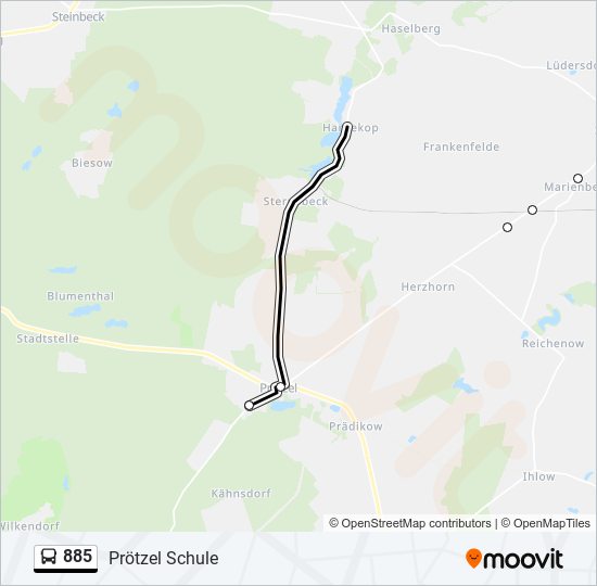 885 Route: Fahrpläne, Haltestellen & Karten - Prötzel Schule (Aktualisiert)