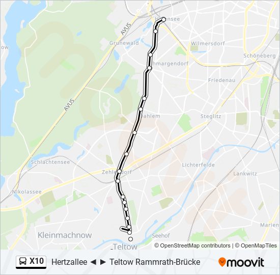 X10 Route Schedules Stops Maps S Halensee Updated x10-route-schedules-stops-maps-s-halensee-updated