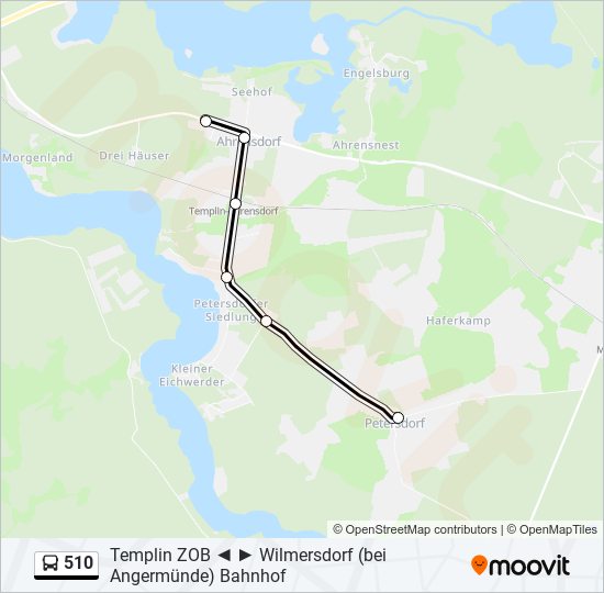 510 Route: Fahrpläne, Haltestellen & Karten - Petersdorf (Bei Templin ...