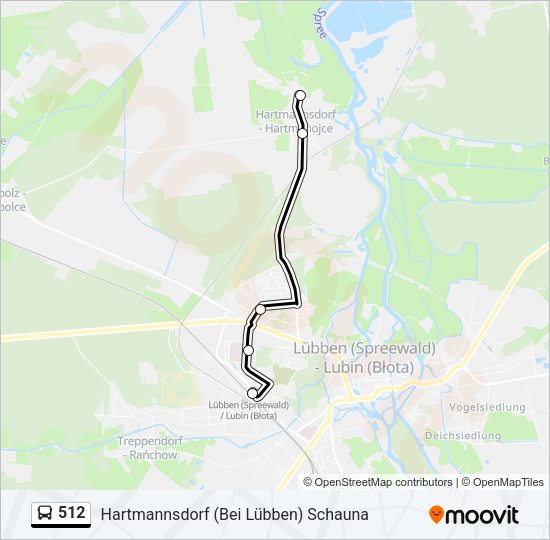 512 Route: Fahrpläne, Haltestellen & Karten - Hartmannsdorf (Bei Lübben ...