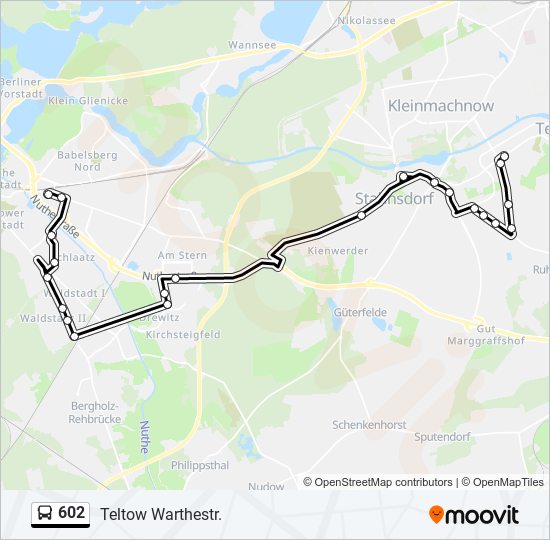 602 Route: Schedules, Stops & Maps - Teltow Warthestr. (Updated)