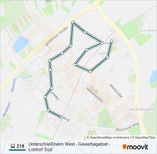 218 Route: Schedules, Stops & Maps - Unterschleißheim West (Updated)