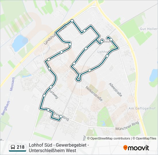 218 Route: Schedules, Stops & Maps - Unterschleißheim (S) West (Updated)