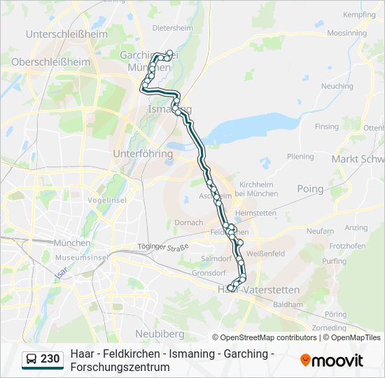 230 Route: Schedules, Stops & Maps - Garching, Forschungszentrum (Updated)